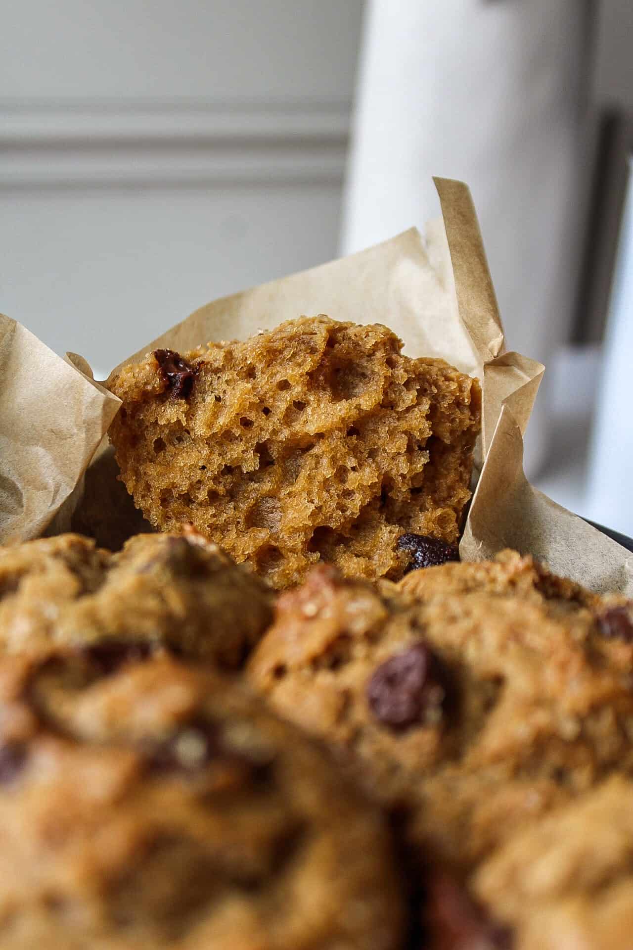 Sour Cream Chocolate Chip Muffins - Nomaste Hungry