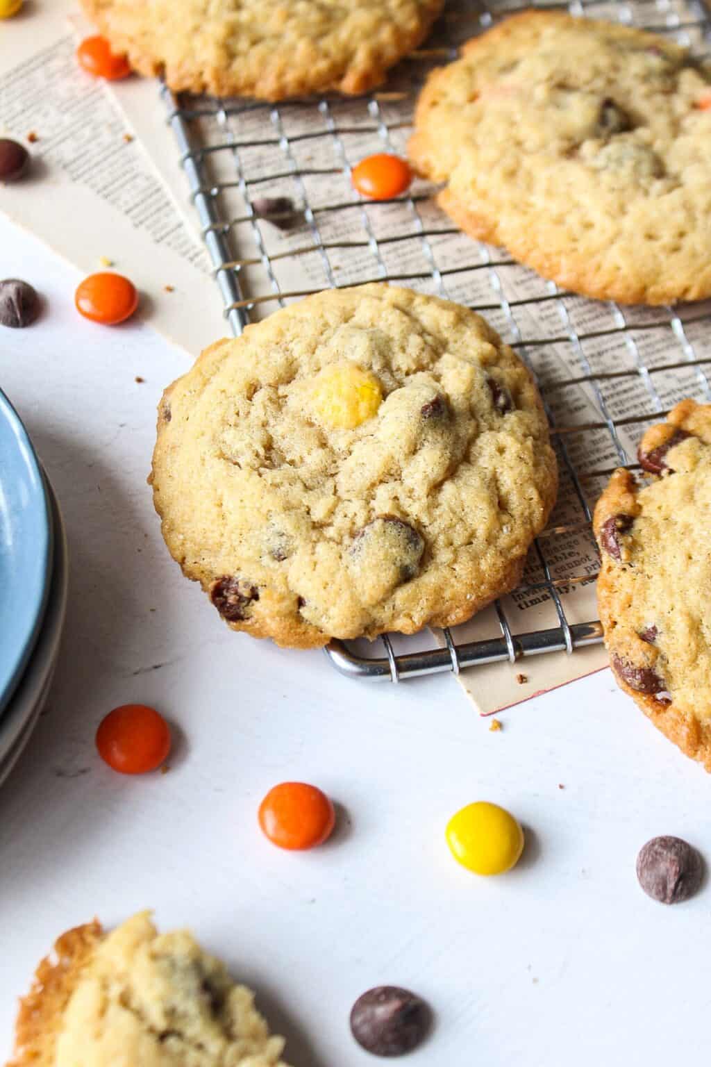 Chewy Reese's Peanut Butter Cookies Recipe - Nomaste Hungry