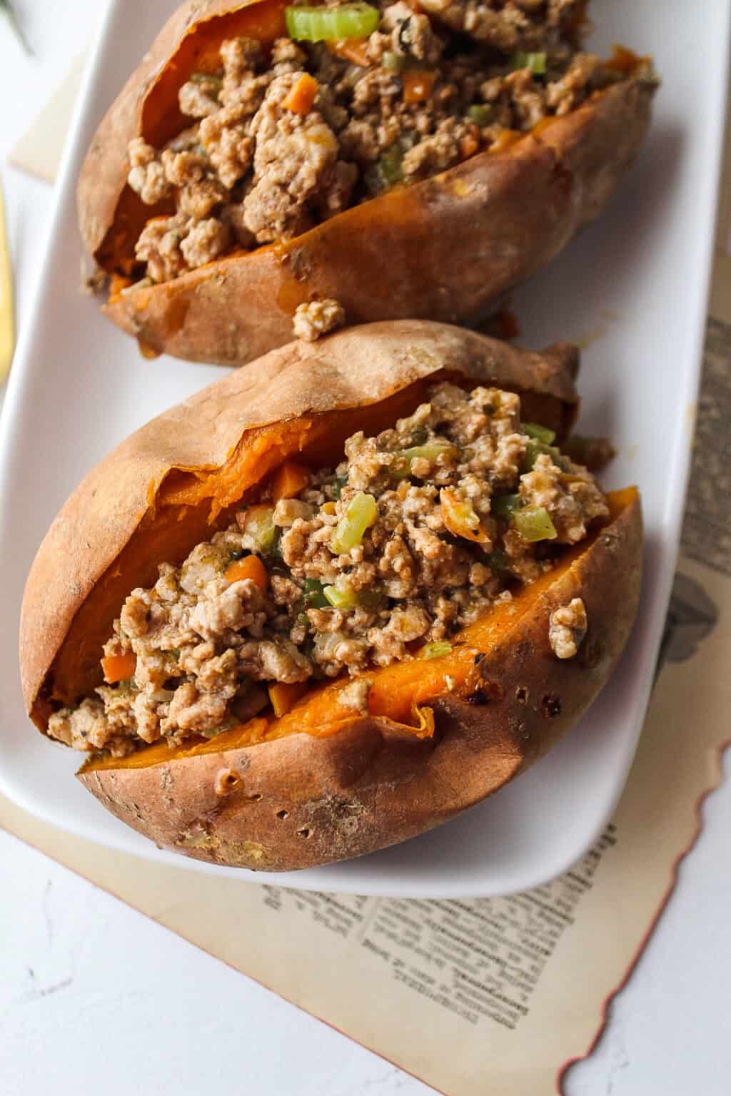 Weeknight Ground Turkey Sweet Potatoes Recipe - Nomaste Hungry