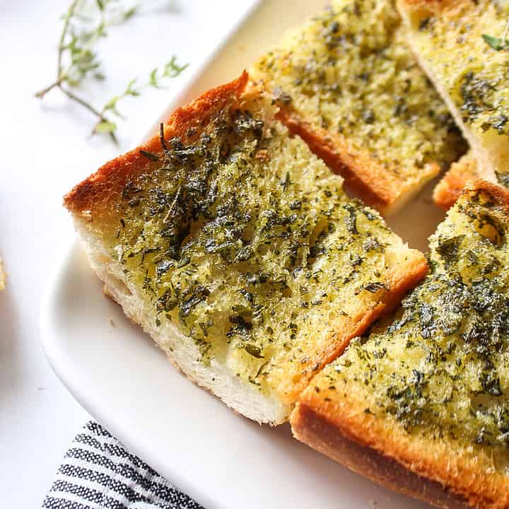 The Best Herbed Garlic Bread - Nomaste Hungry