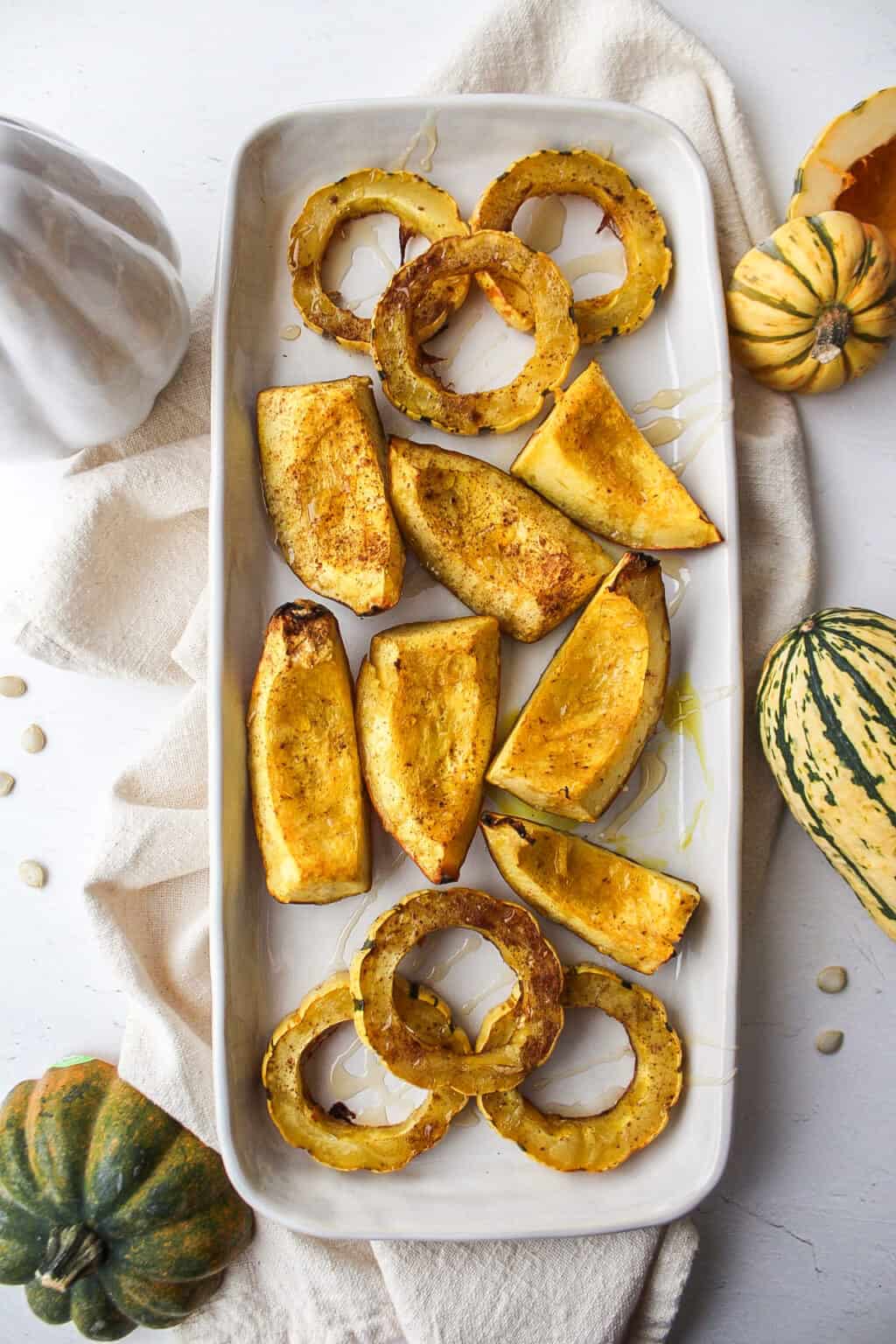 Oven Roasted Acorn and Delicata Squash - Nomaste Hungry