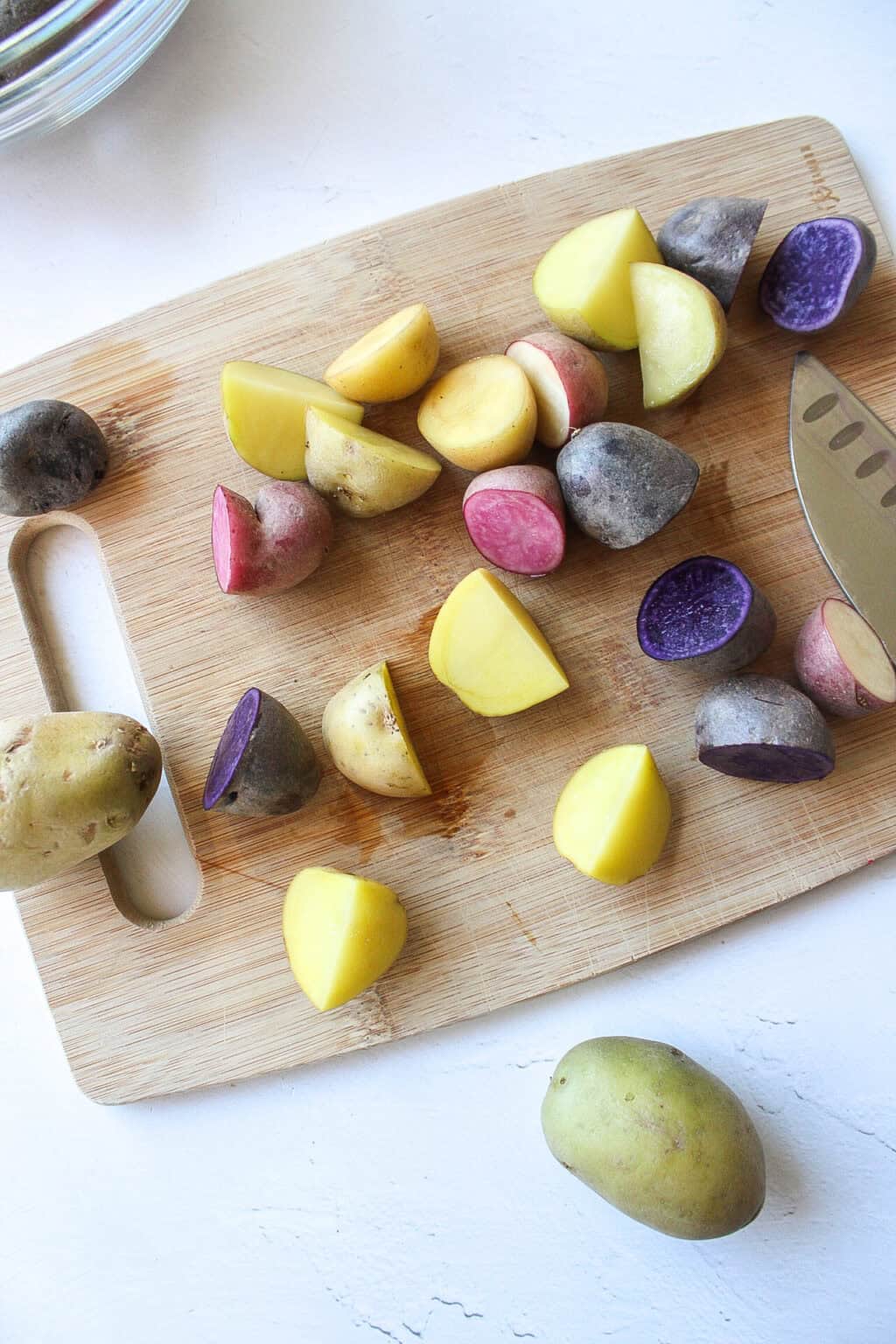 Herb Roasted Rainbow Baby Potatoes - Nomaste Hungry