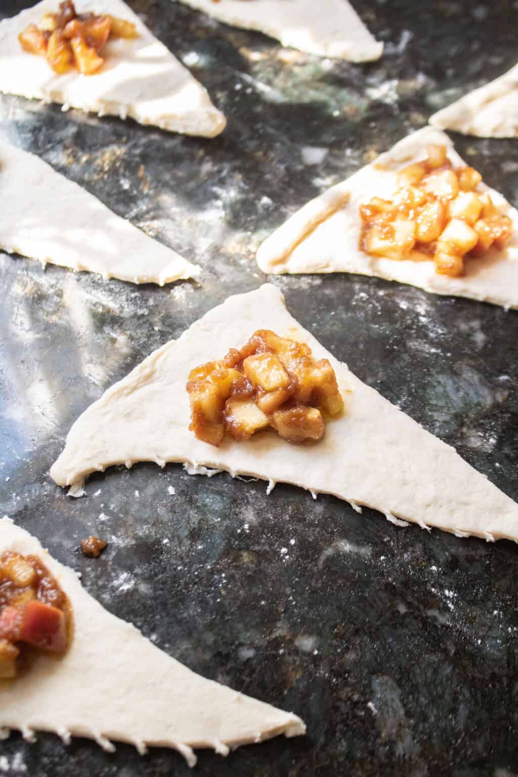 Apple Pie Crescent Rolls - Nomaste Hungry